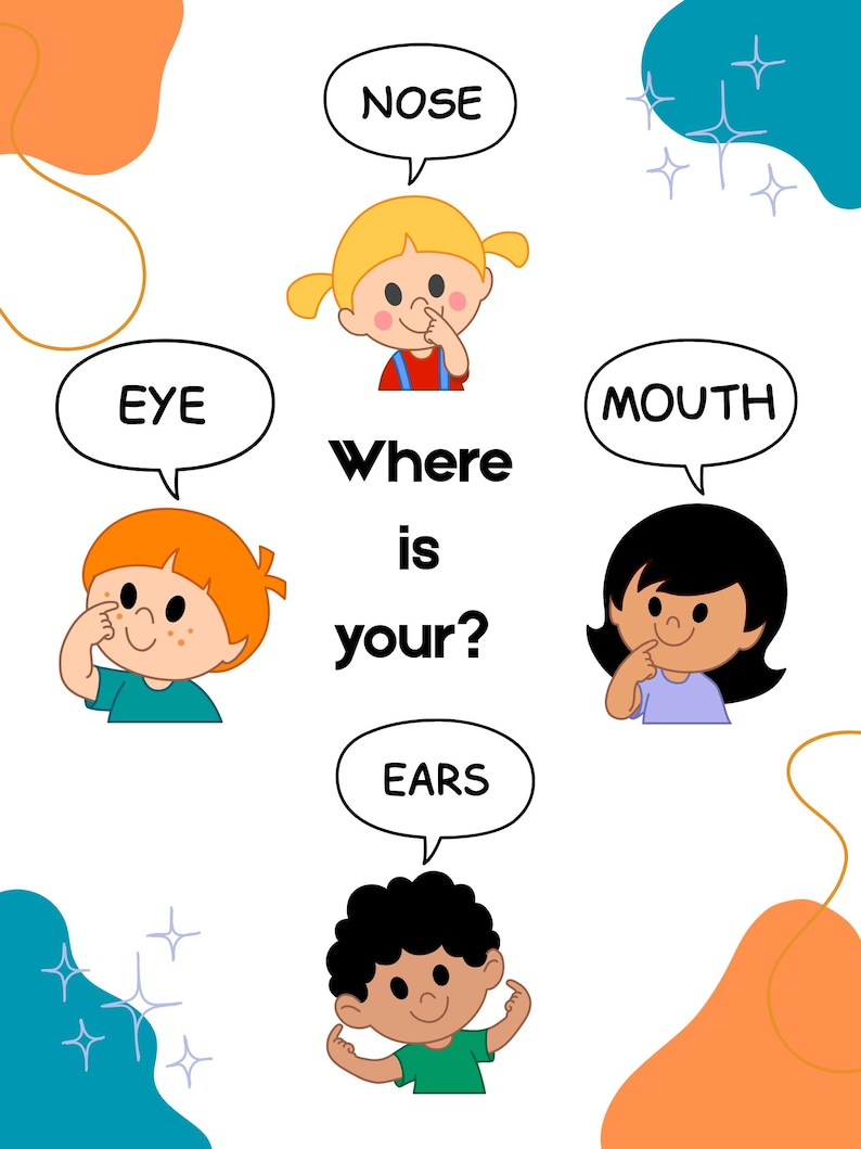 Digital Download Where is Your? Help Toddler Learn About Nose, Ears ...
