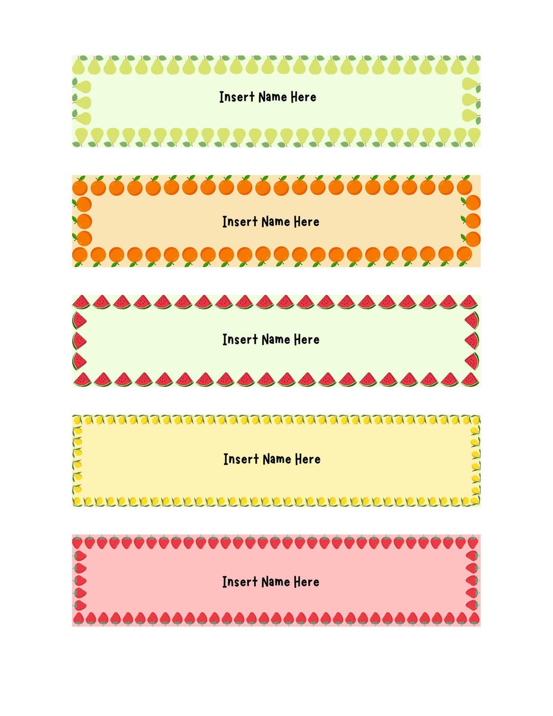 Fruit Desk Name Tags - Etsy