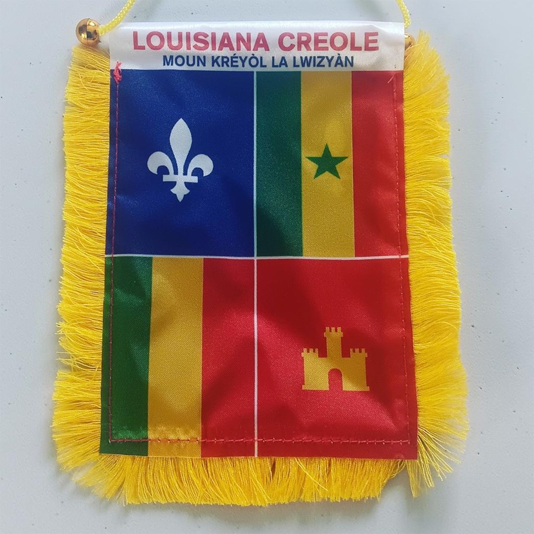 Louisiana Creole 4" X 6" Hanging Flag - Rearview Mirror & Double Sided ...