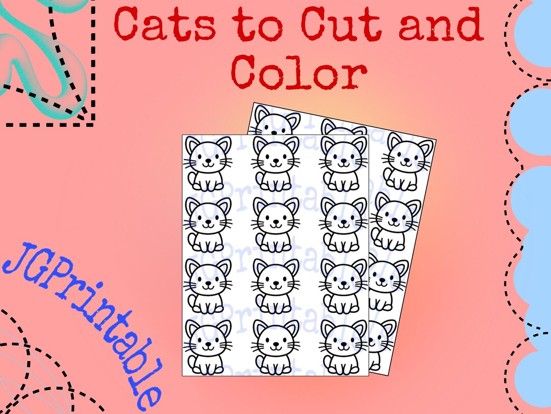 Printable Cats Template - PDF - Paper - Educational Activity - Kids ...