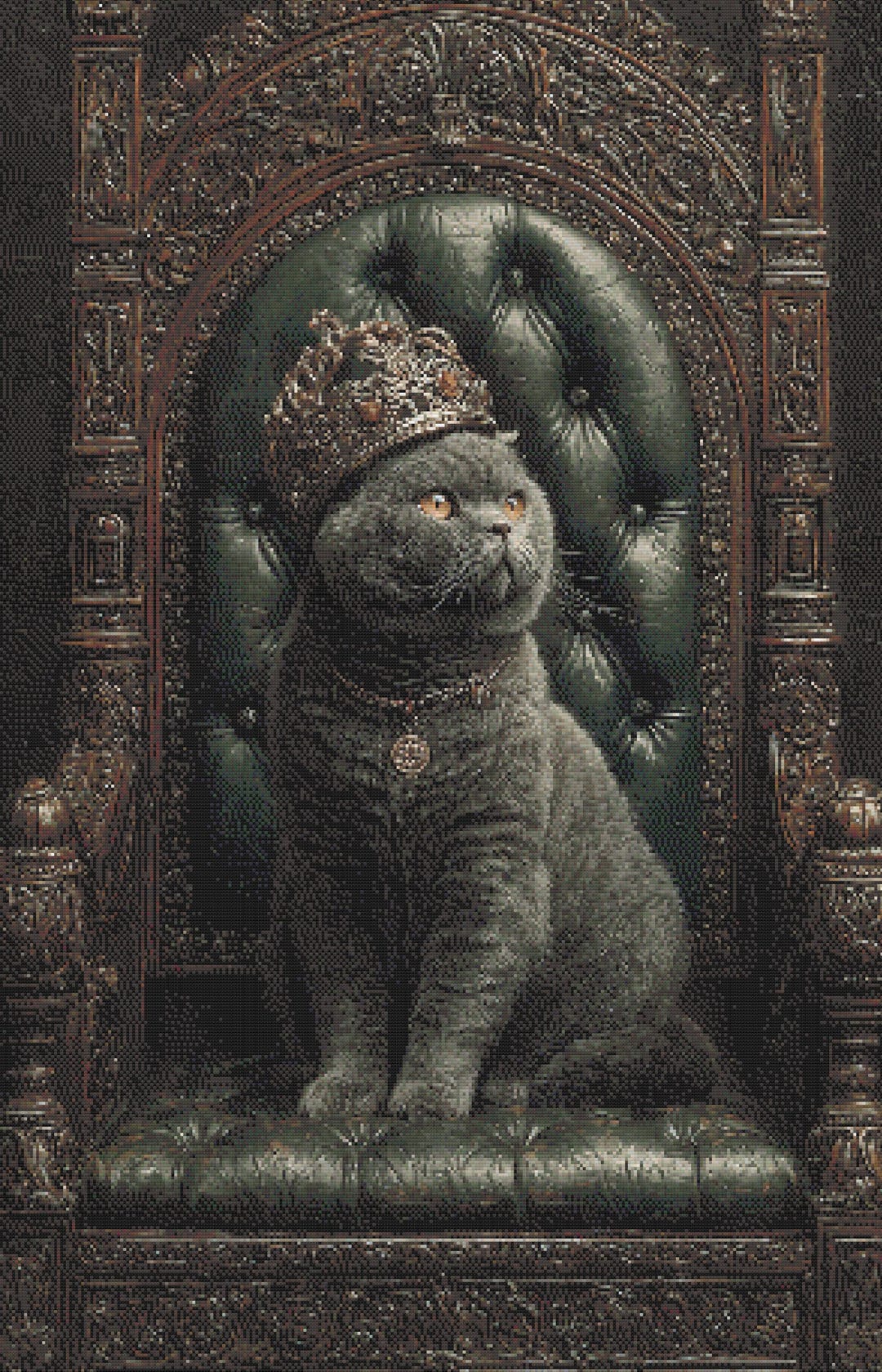 Scottish Fold on a Throne Cross Stitch Pattern PDF (digital Only) | 12 ...