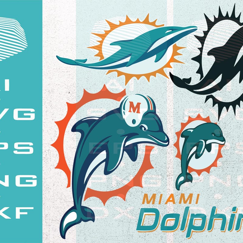 Miami Dolphin Digital Png - Etsy