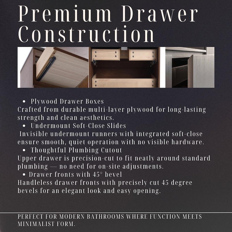 Fluted Oak Floating Vanity: Modern Spa Bathroom Cabinet, Custom Size - Etsy