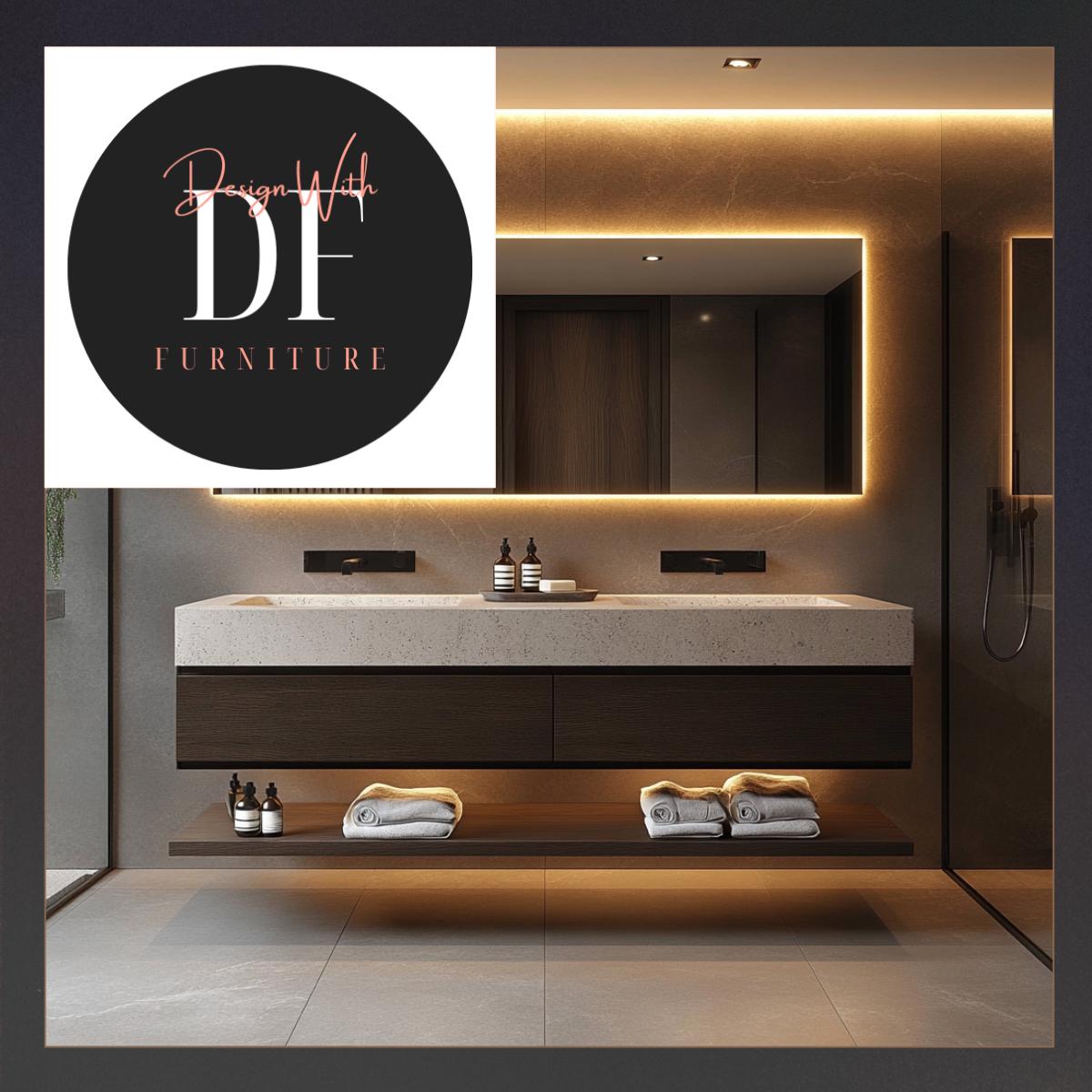 Dark Oak Floating Vanity: Custom Chocolate Finish Bathroom Cabinet - Etsy