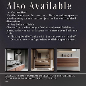 Custom Walnut Floating Bathroom Vanity – Handleless Wall-mounted ...