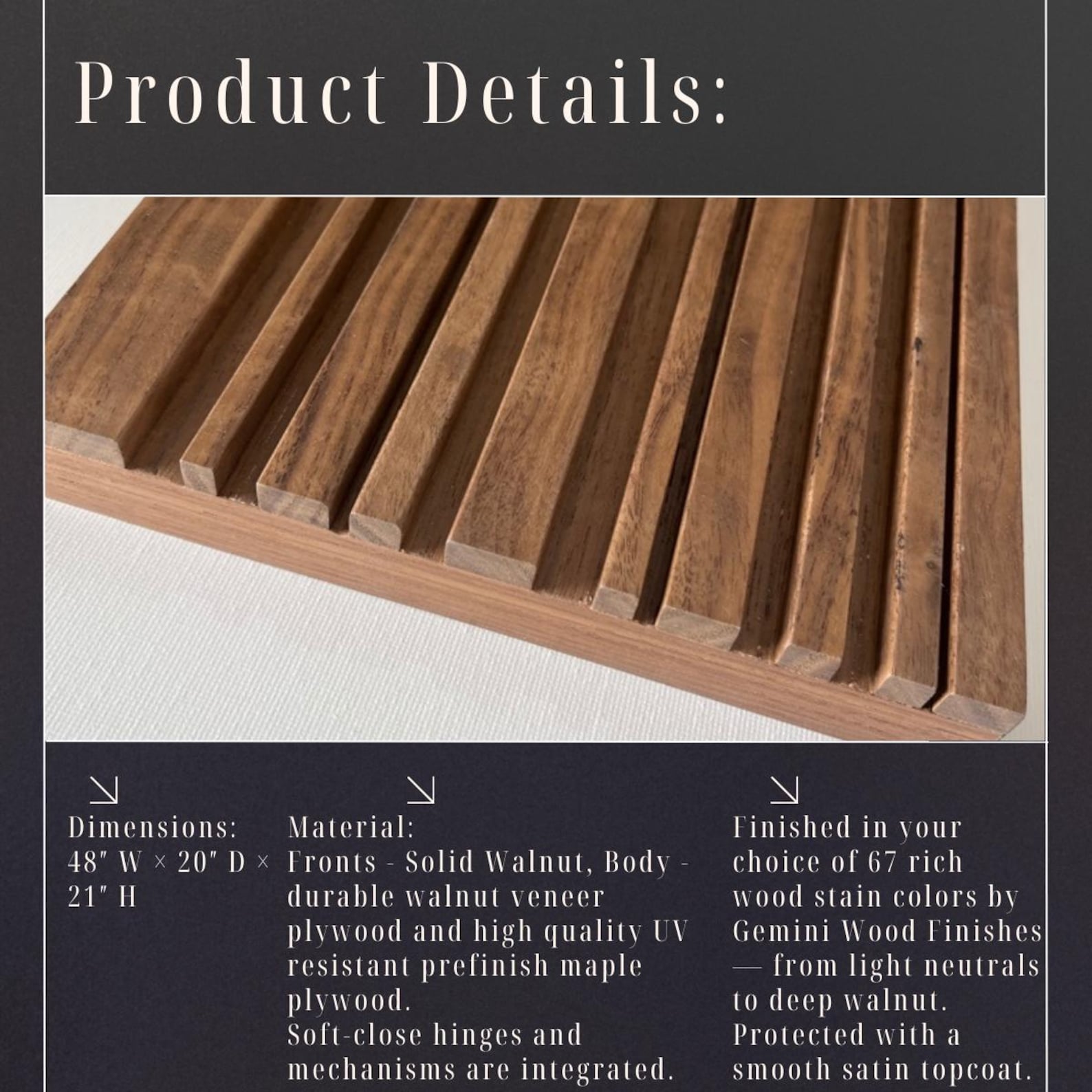 Floating Wooden Slat Vanity: Walnut Japandi-style Bathroom Cabinet - Etsy