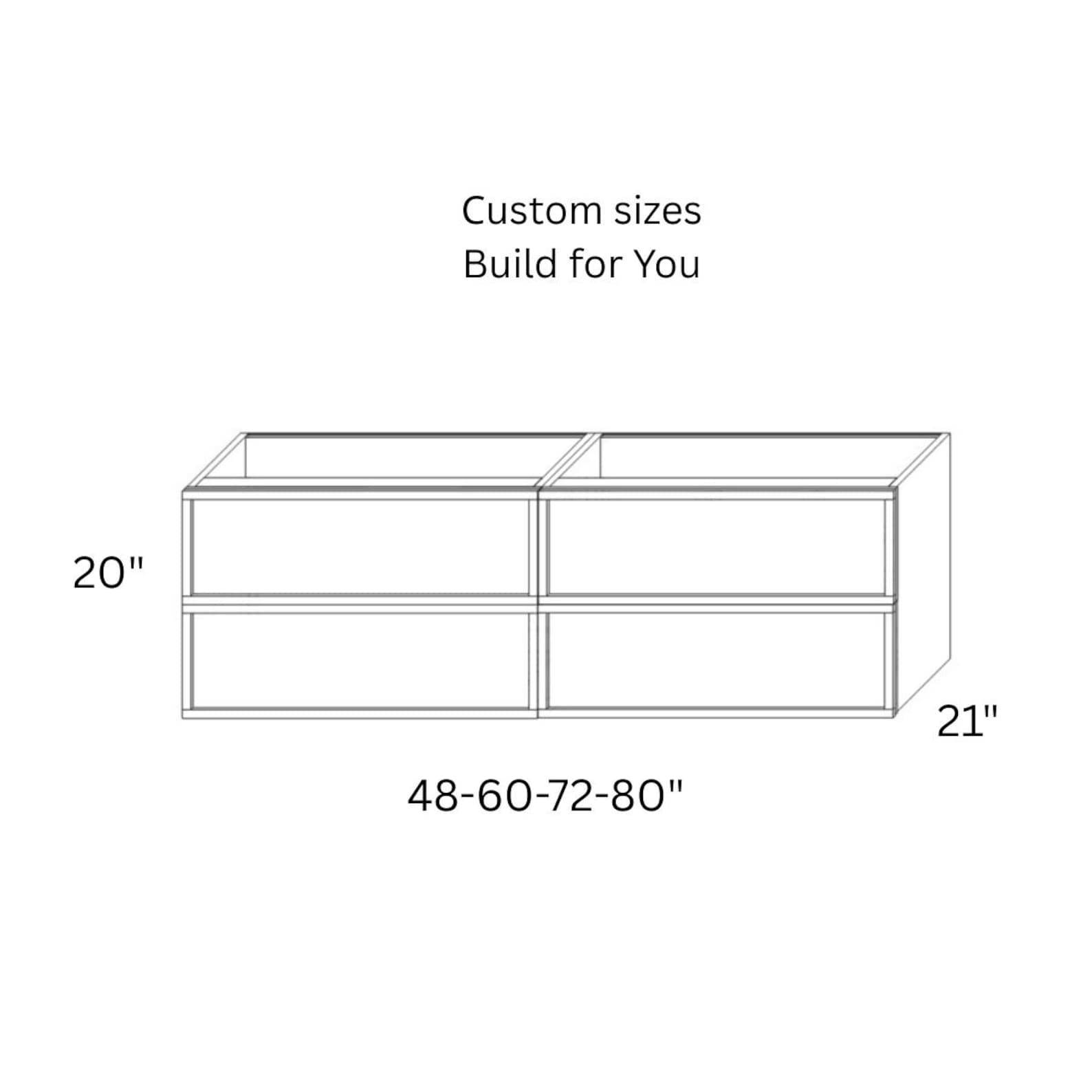 Custom Walnut Floating Bathroom Vanity – Handleless Wall-mounted ...