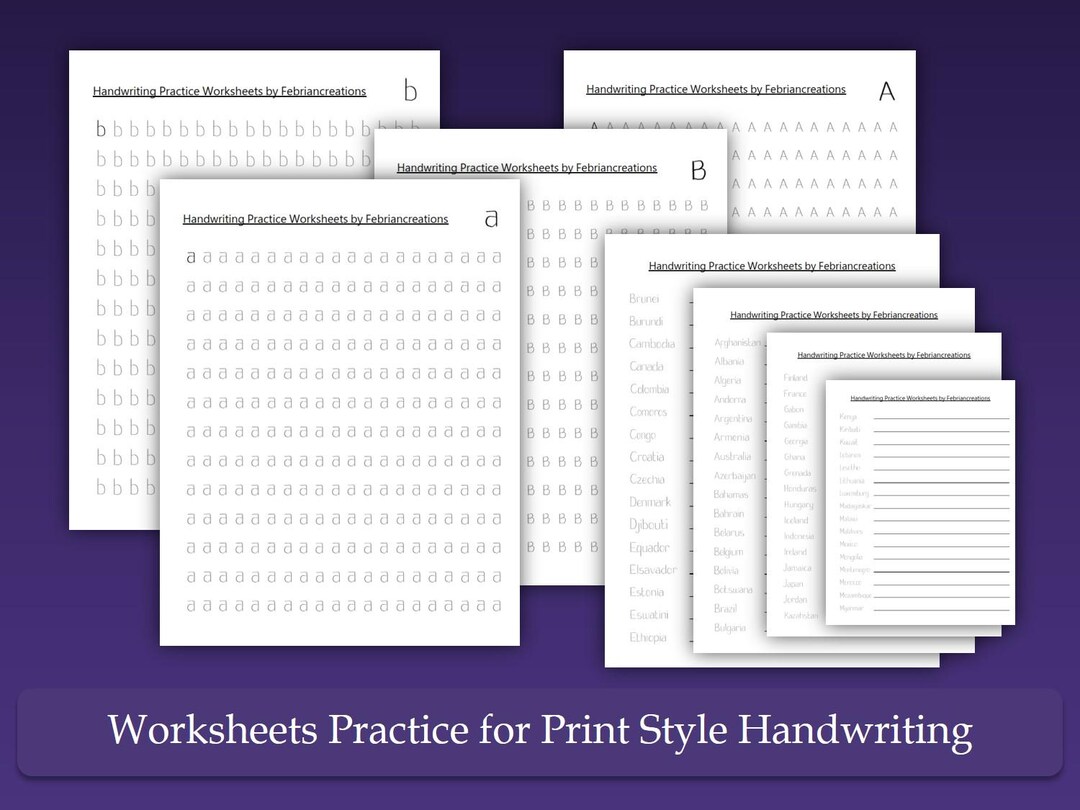 Print Style Font - Handwriting Workbook From My Own Style Handwriting ...