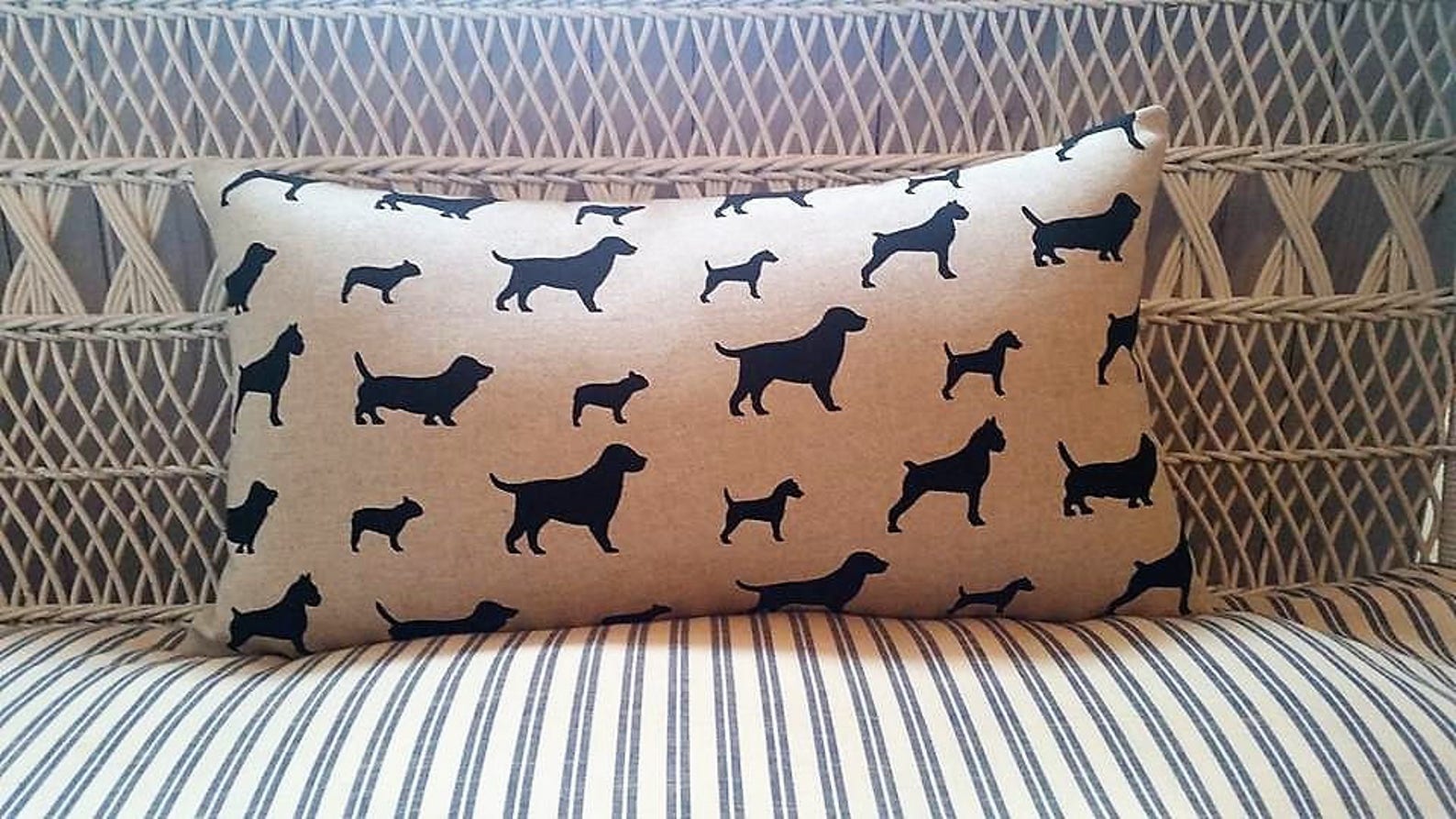 Dog Breed Pillow Dog Name Pillow Silhouette Pillow | Etsy