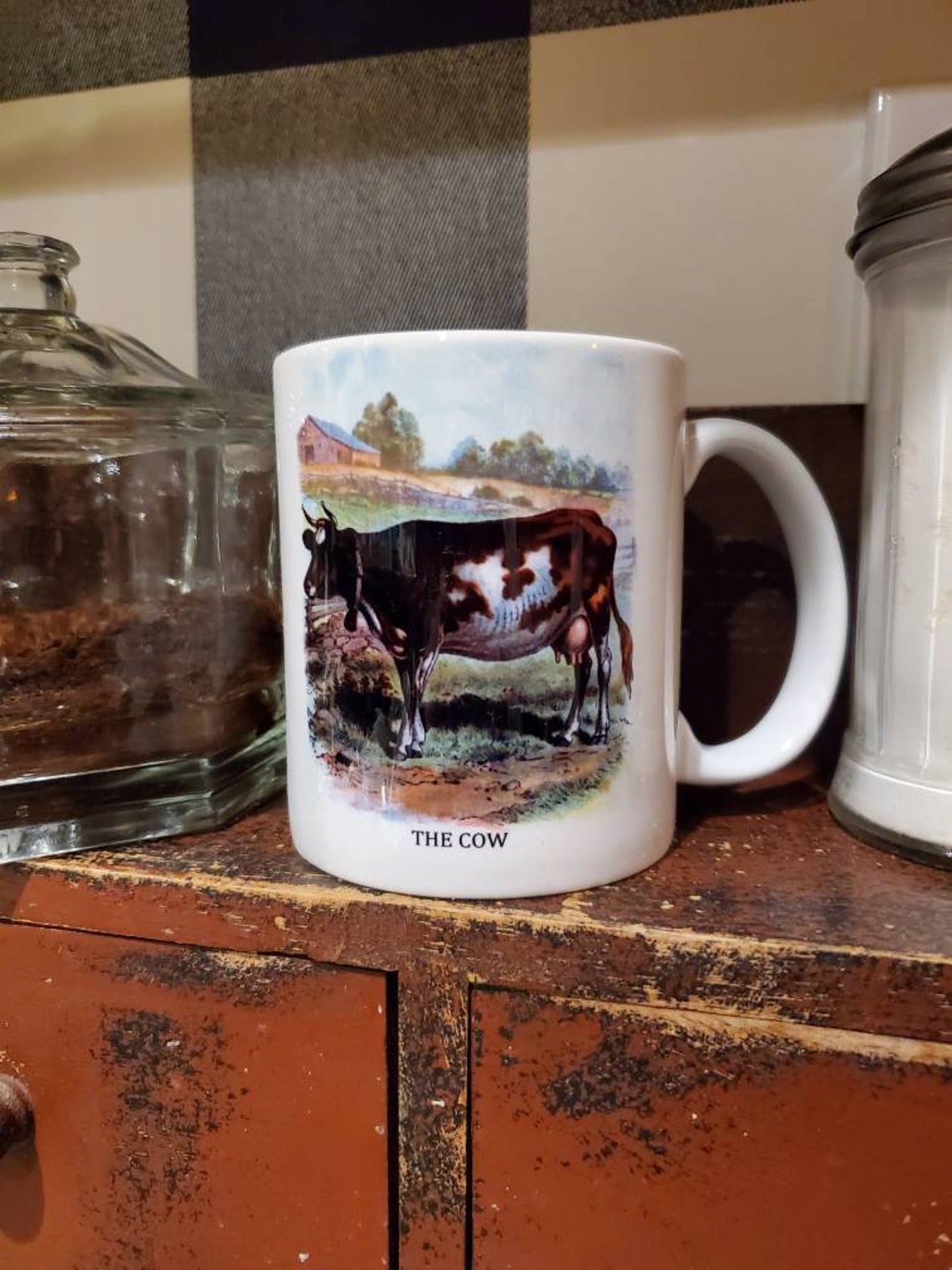 Cow Mug Vintage Cow Art Cow Coffee Mug - Etsy