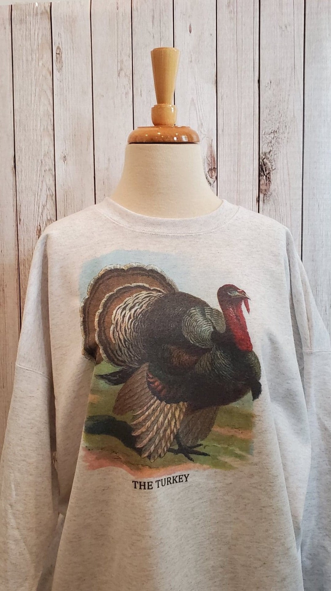 Turkey Sweatshirt, Vintage Turkey Print, Thanksgiving Sweatshirt ...
