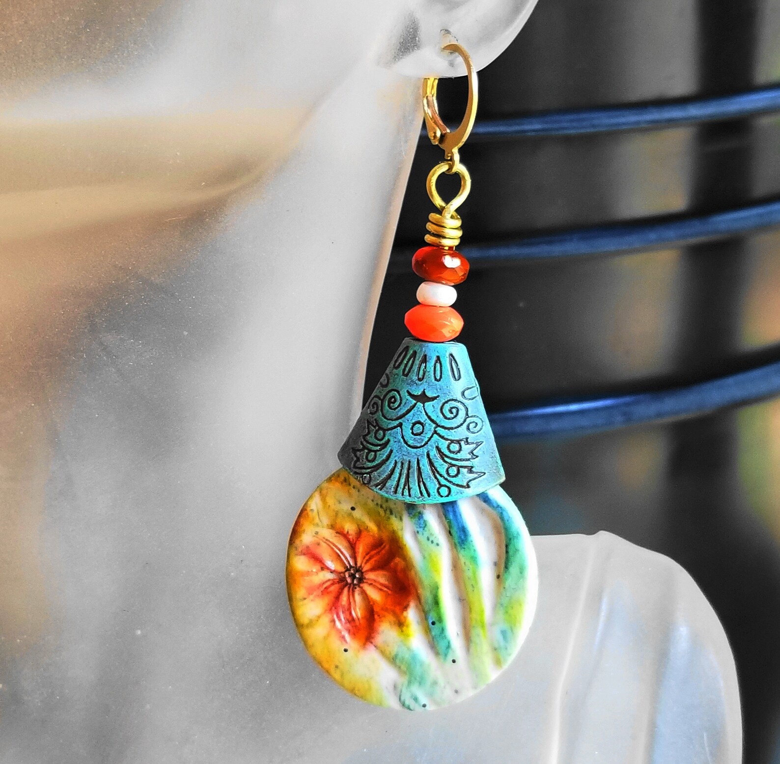 May Flowers Bring....polymer Clay Batik Mother's Day Gift - Etsy