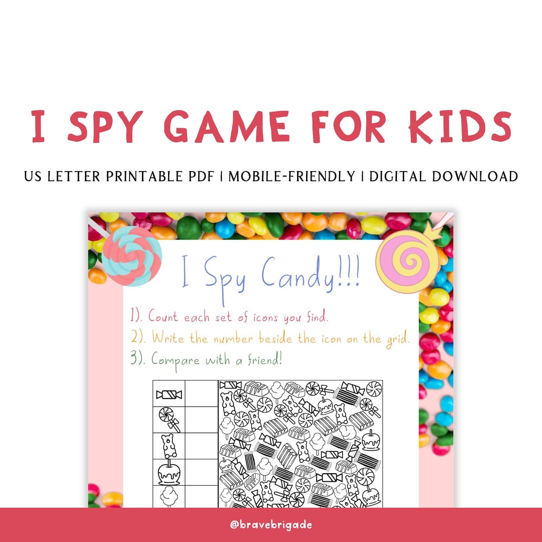 I Spy Candy Game: Sensory Visual Scanning Activity (digital PDF) - Etsy UK