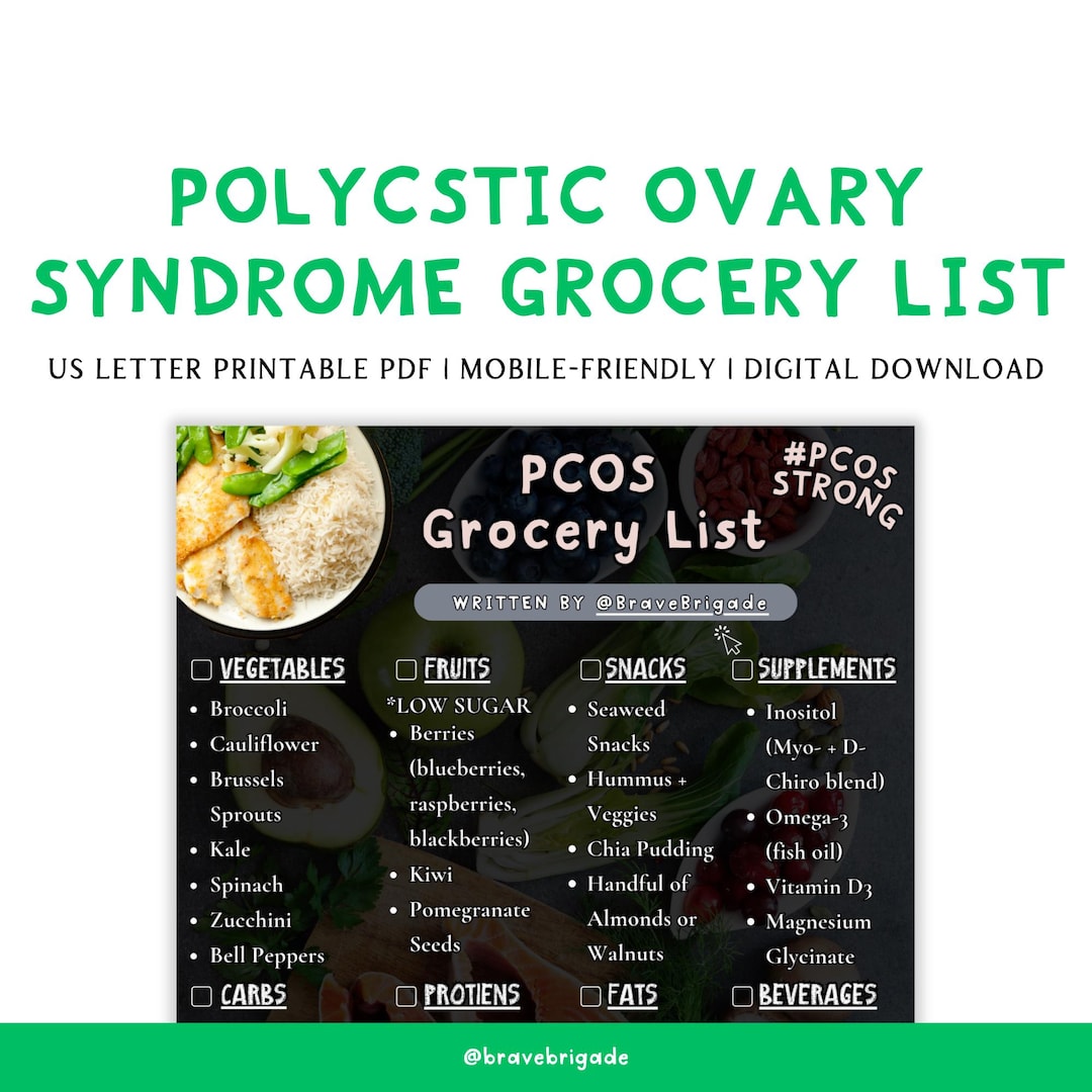 PCOS Grocery List PDF: Hormone Balance, Anti-inflammatory Foods - Etsy