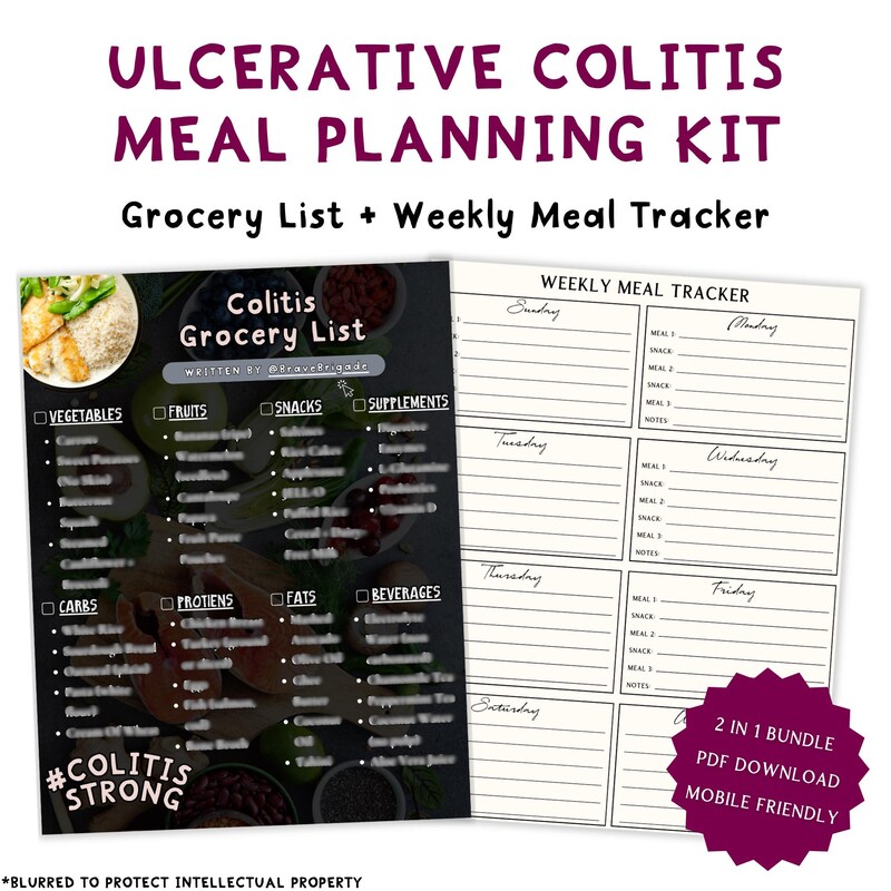 Colitis Meal Plan - Etsy