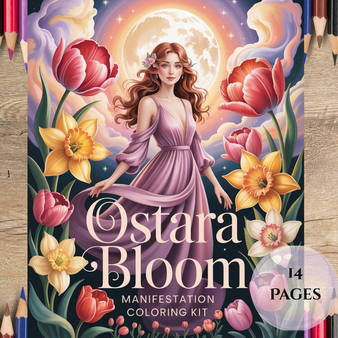 Ostara Manifestation Coloring Kit | 14 Printable Spring Equinox Ritual ...