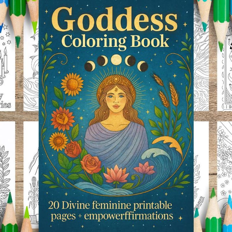 Goddess Coloring - Etsy