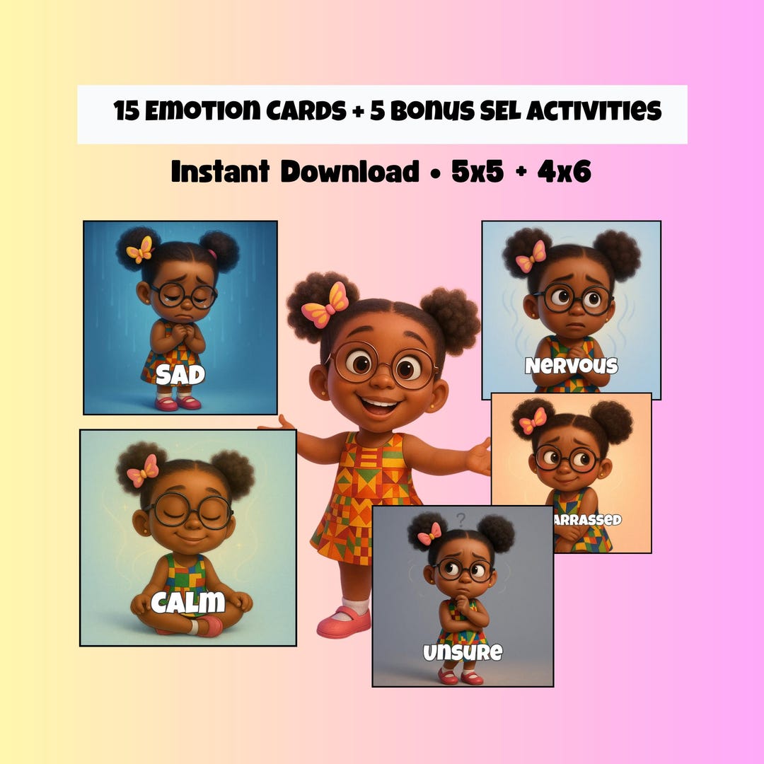Printable SEL Emotion Cards | 15 Feelings + 5 Bonus Activities | Joy ...