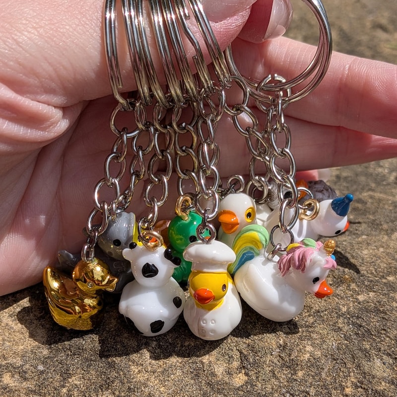 Resin Ducks Keychain - Etsy