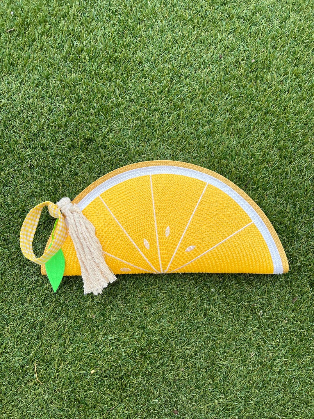 Lemon Slice Clutch – Fun Citrus Handbag With Tassel – Fruit Purse for ...