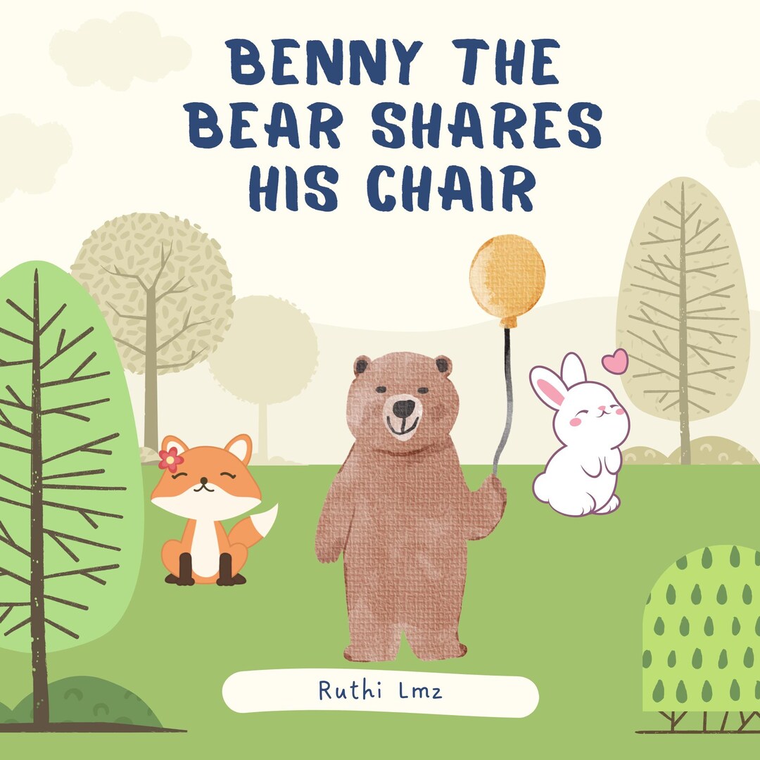 Benny the Bear Shares His Chair – Printable Kids Storybook (PDF) - Etsy
