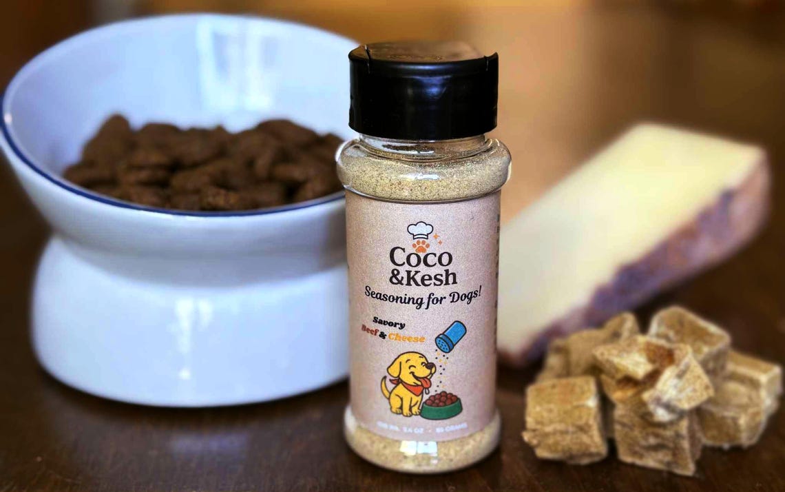 Dog Food Seasoning (kibble Topper)- Natural Beef & Cheese Flavor ...