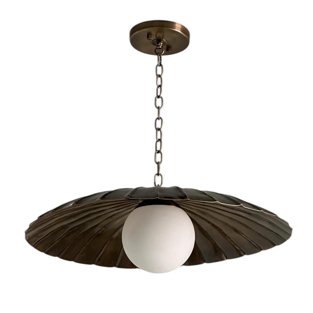 Mid Century Modern Flush Mount Ceiling Light Pure Brass Light Fixture ...