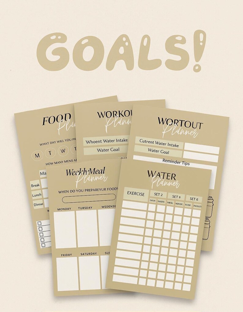 Printable Health & Wellness Planner | Daily Fitness Tracker, Meal Log ...