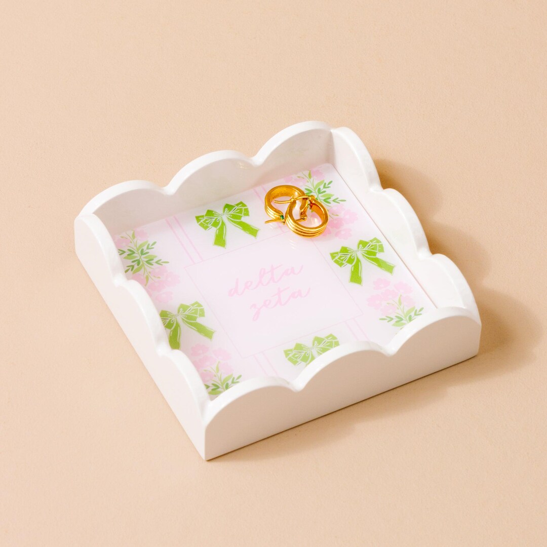 Delta Zeta Scallop Trinket Tray - Etsy