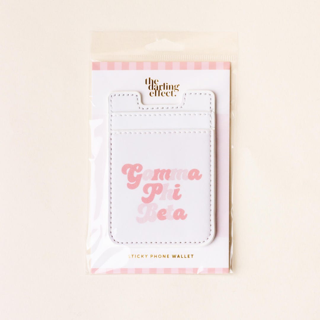 Gamma Phi Beta Sorority Stick‑on Phone Wallet | Adhesive Greek Card ...
