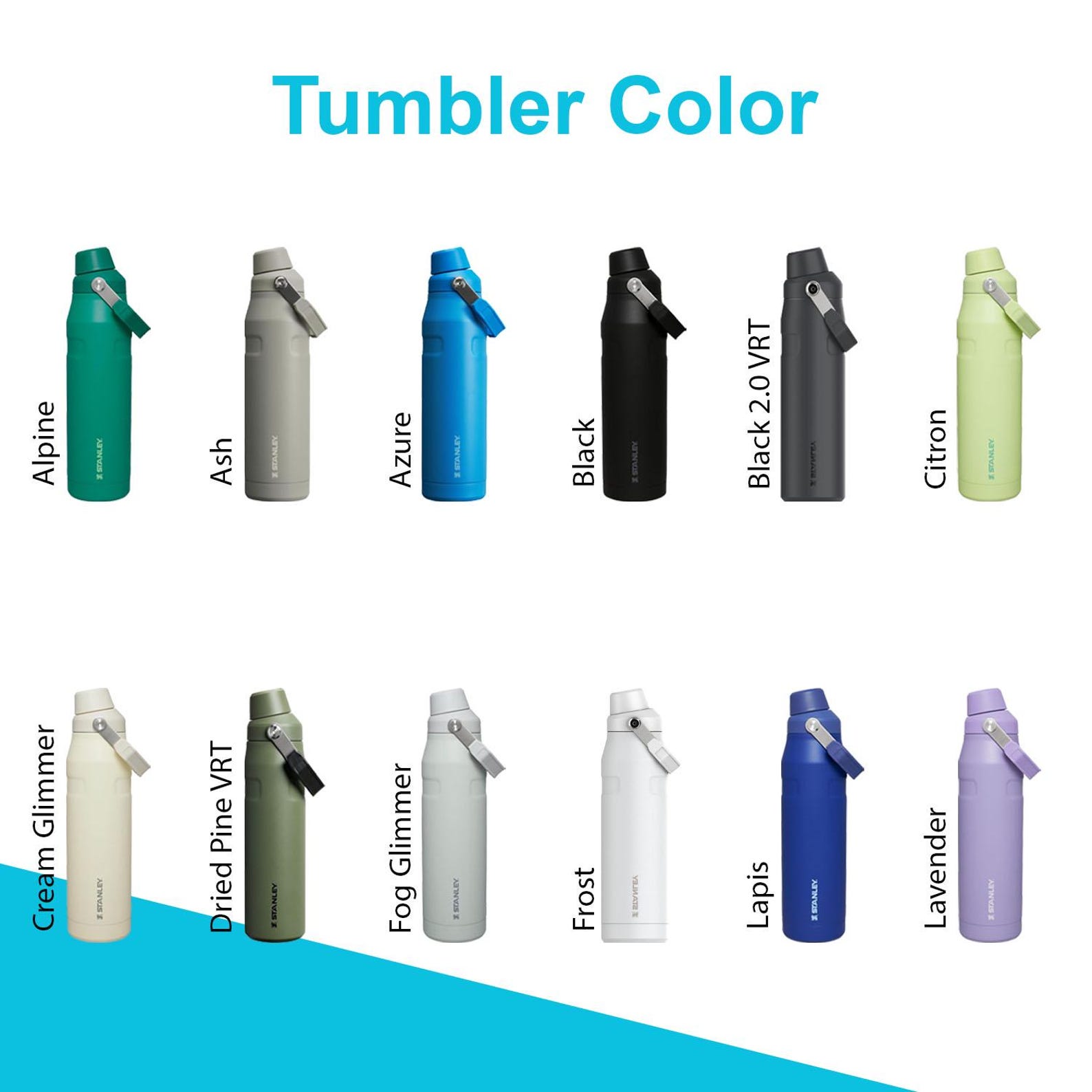 36oz Stanley Ice Flow Fast Flow Bottle | Personalized Stainless Steel ...