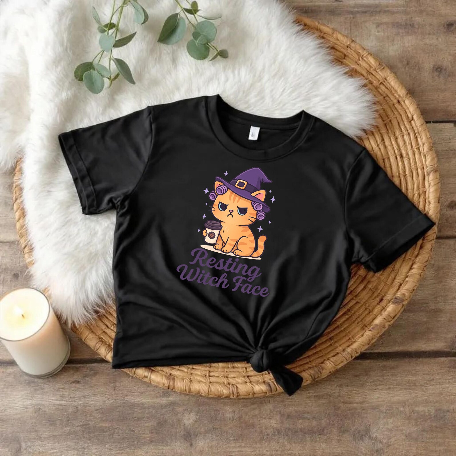 Grumpy Cat Witch PNG: Kawaii Halloween Clipart (digital Download, 300 ...