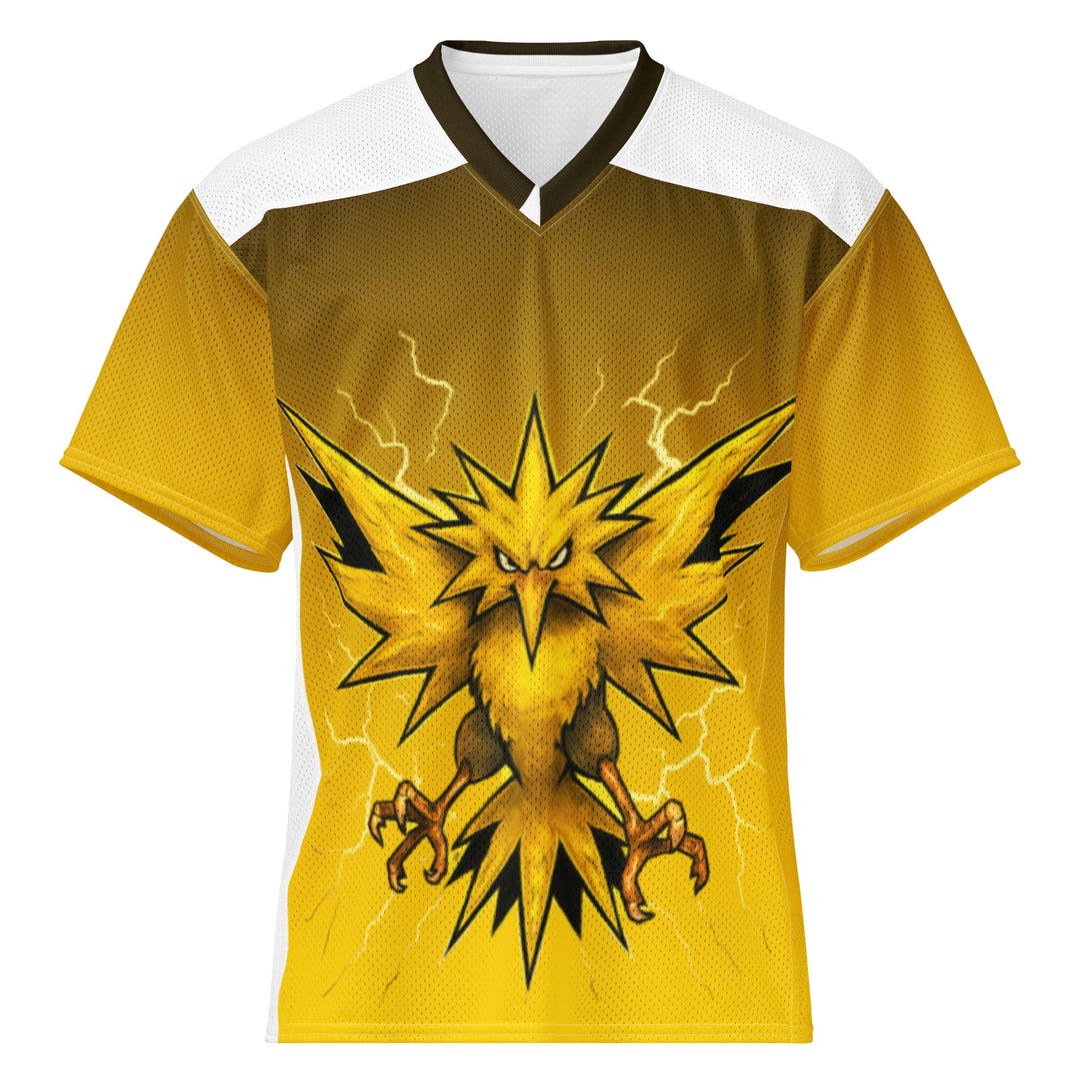 Team Instinct Jersey Zapdos Inspired Pokémon Go Gamer Jersey Lightning ...