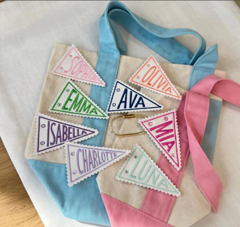 ITH Scalloped Name Tag Embroidery Design Set, Party Banner Bunting ...