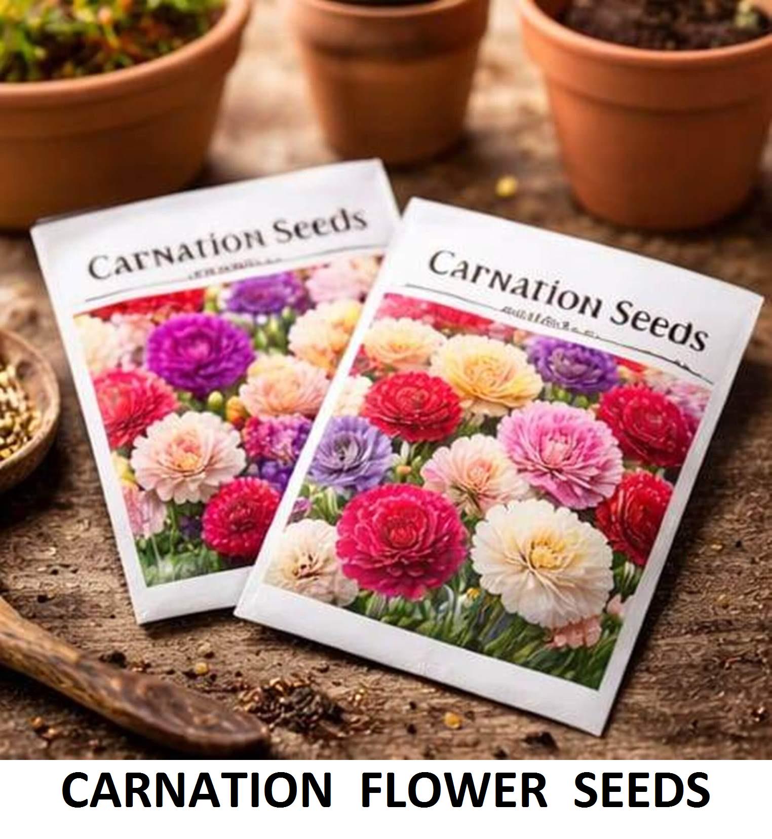 Fresh Mix Carnation Flower Seed – Mixed Colors Dianthus Seeds for ...