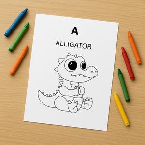 Animal Alphabet Coloring Book for Kids Ages 3–7 – Fun A to Z Printable ...