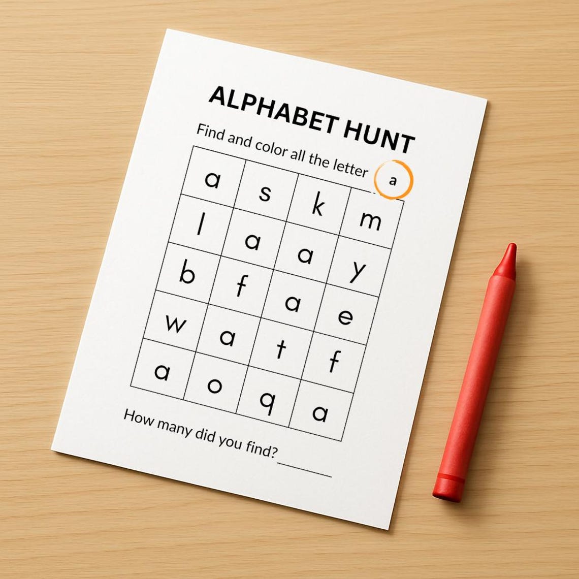 Alphabet Hunt Coloring Book – Lowercase ABC Fun! | Ages 3–7 | Printable ...