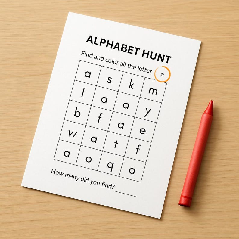 Alphabet Hunt Coloring Book – Lowercase ABC Fun! | Ages 3–7 | Printable ...