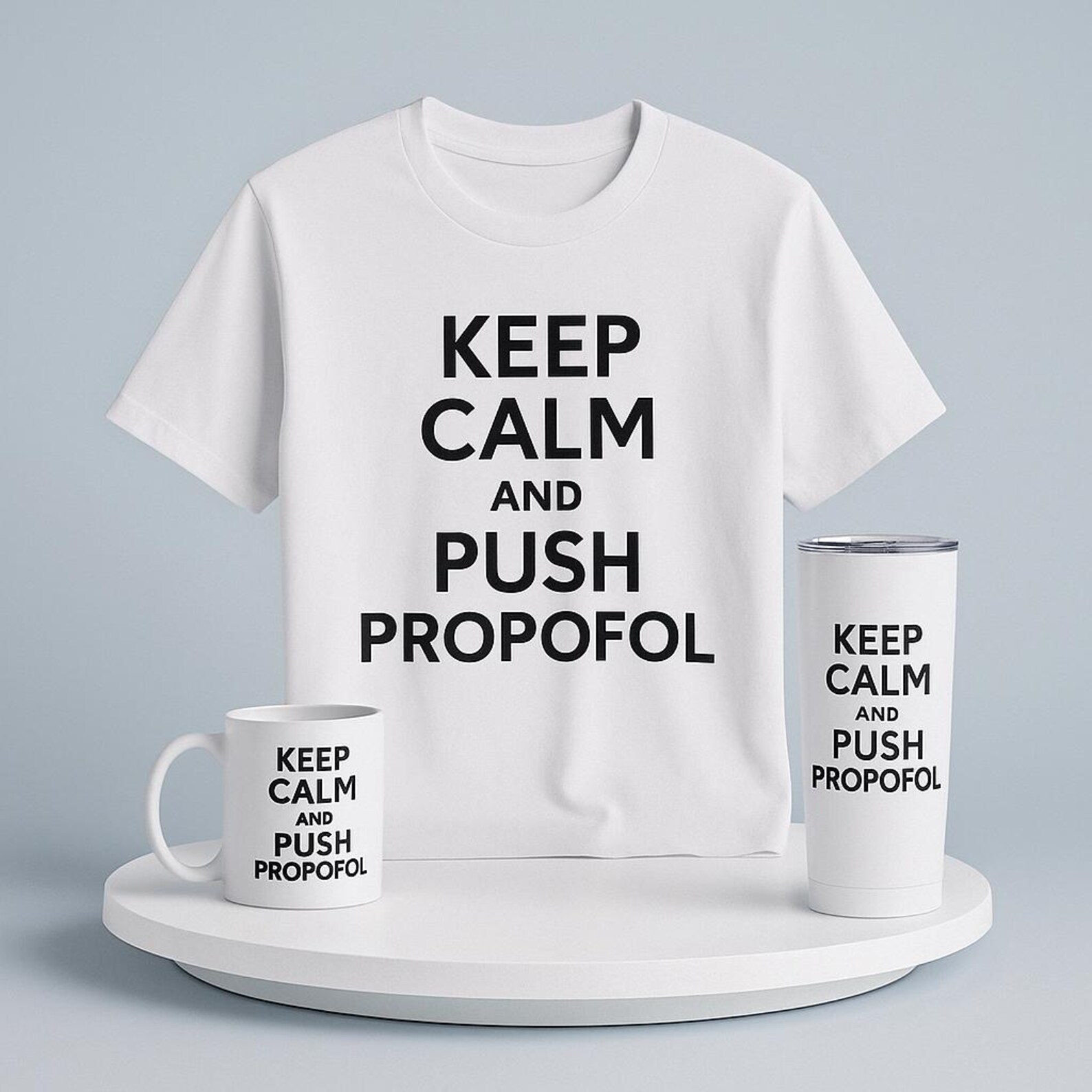 Anesthesia Gift Set – Keep Calm Push Propofol | 40oz Tumbler + 11oz Mug ...