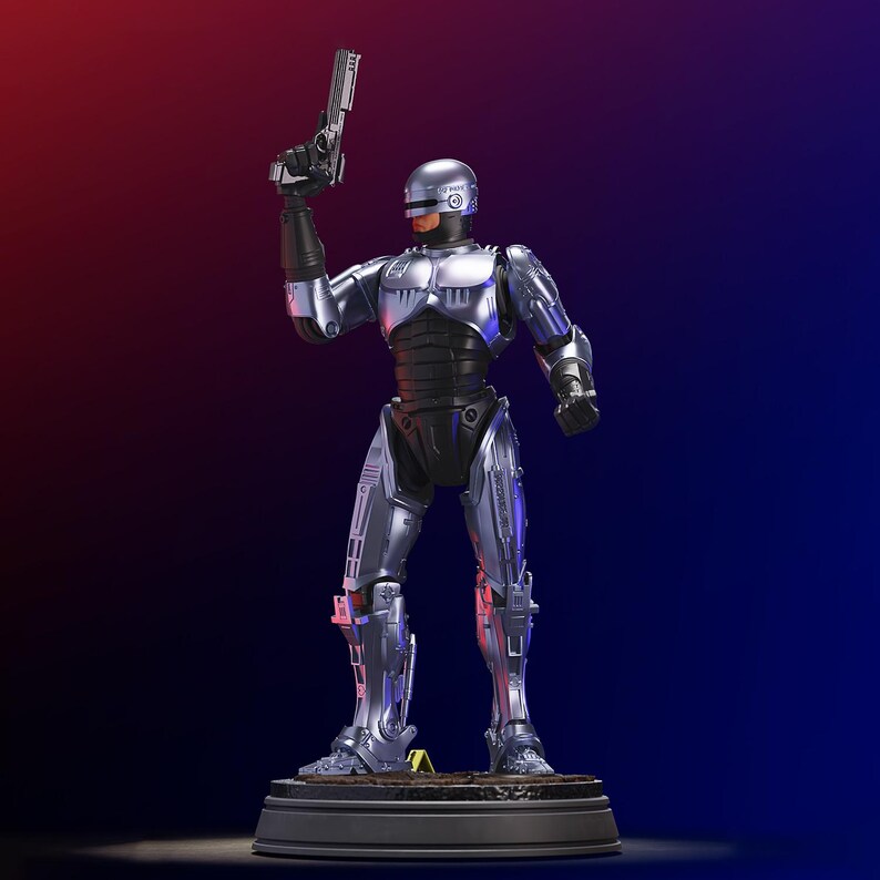 Robocop STL File | Cybernetic Law Enforcer 3D Model | 80s Sci-fi Police ...