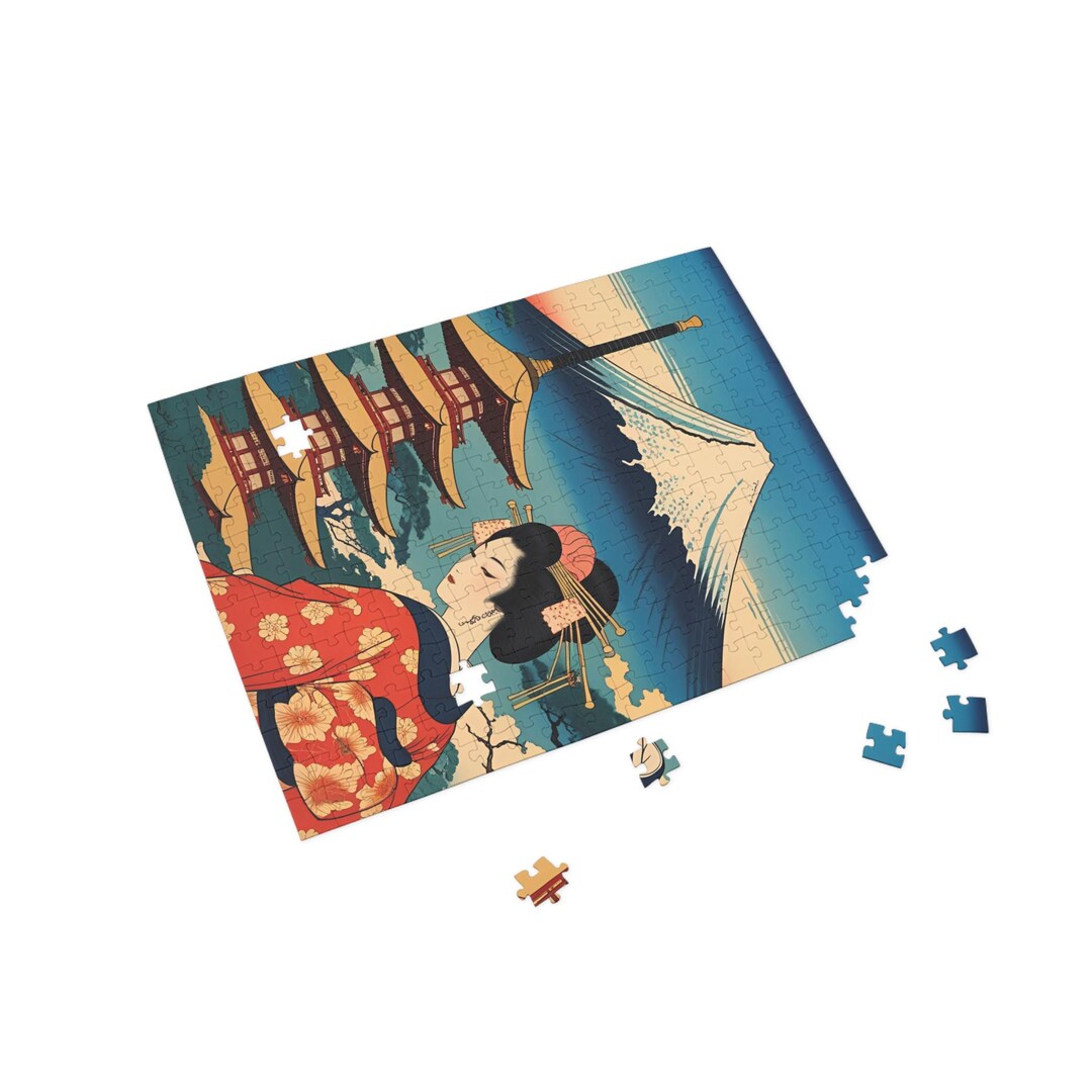 Jigsaw Puzzle - Geisha, Mount Fuji, Cherry Blossoms, Japan - 96, 252 ...