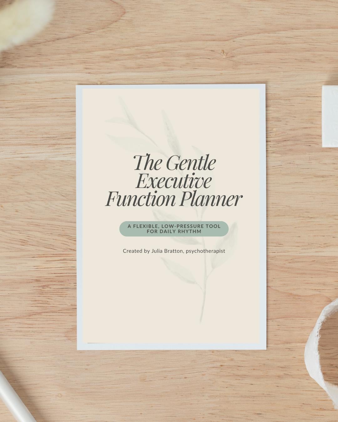 The Gentle Executive Function Planner – Therapist-created Daily ...
