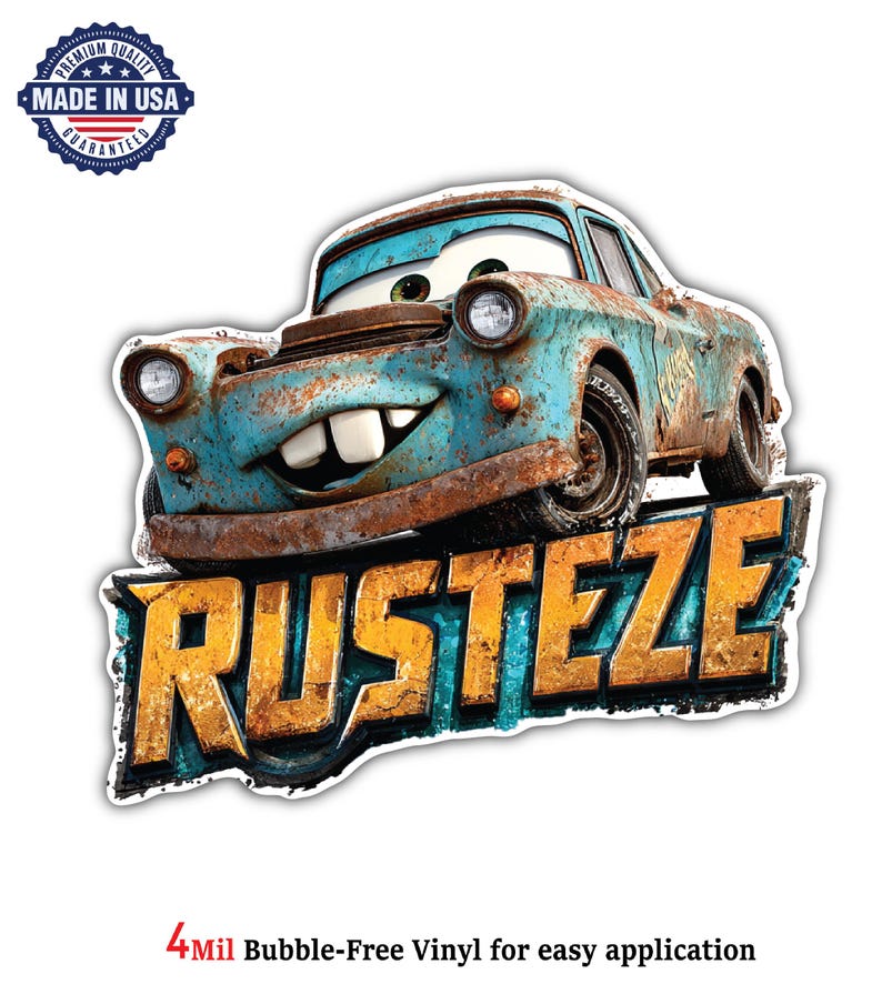 Rusteze Car Vinyl Sticker Decal: Movie Cars Bumper Art - Etsy