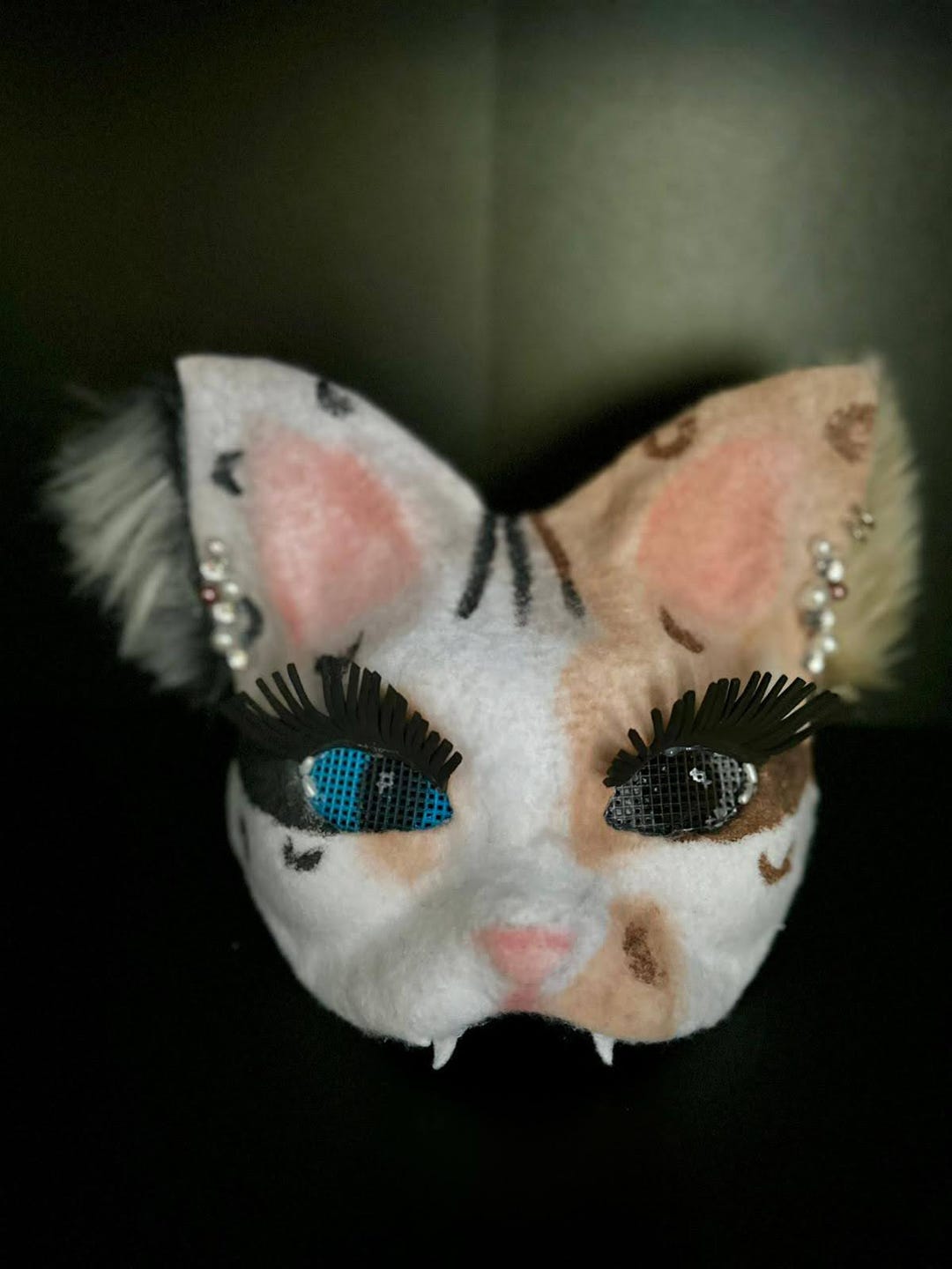 White Fancy Cat Therian Mask - Etsy