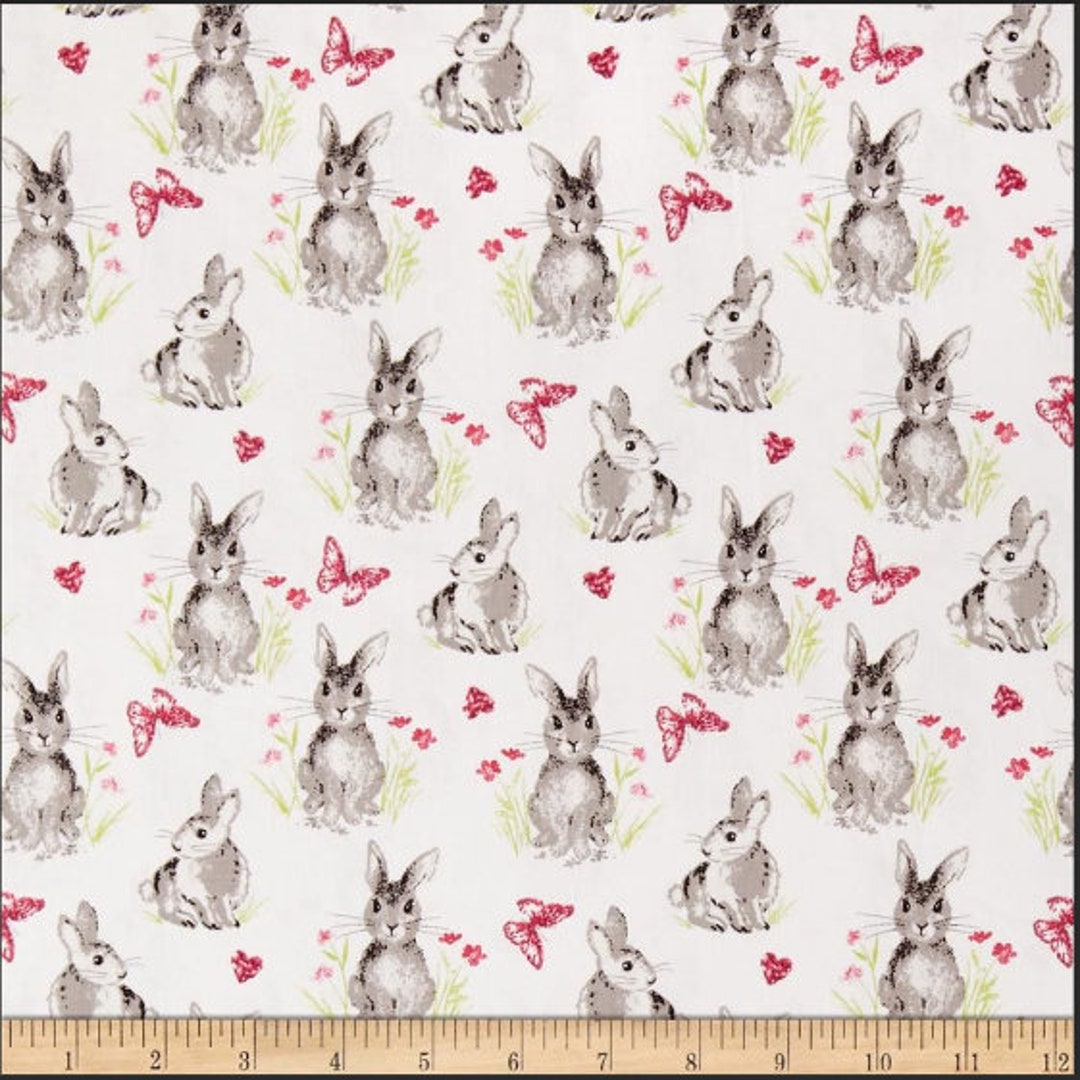 Riley Blake Design's Novelty of the Month Pretty Bunnies and Flowers ...
