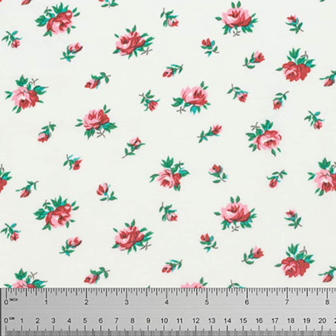 Verna Mosquera for Free Spirit - Fruta Y Flor - Cinderella Rosebud - Cloud - PWVM139 - Rare - Etsy