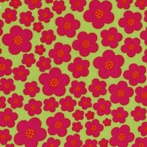 Patty Young for Michael Miller - Flora and Fauna - Blossom in Raspberry ...