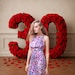Red Rose Number 30 Digital Backdrop, Anniversary or Birthday (PNG) - Etsy