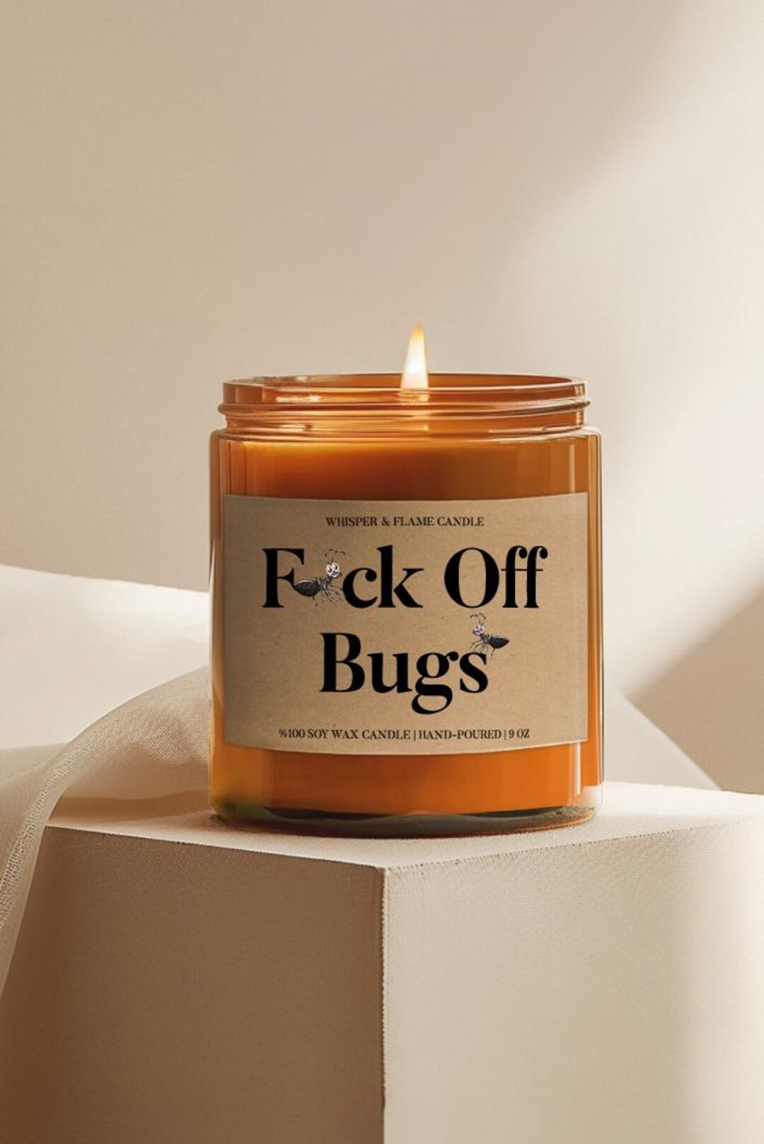 F*ck off Bugs Citronella Candle, Funny Outdoor Candle, Keep Bugs Away ...