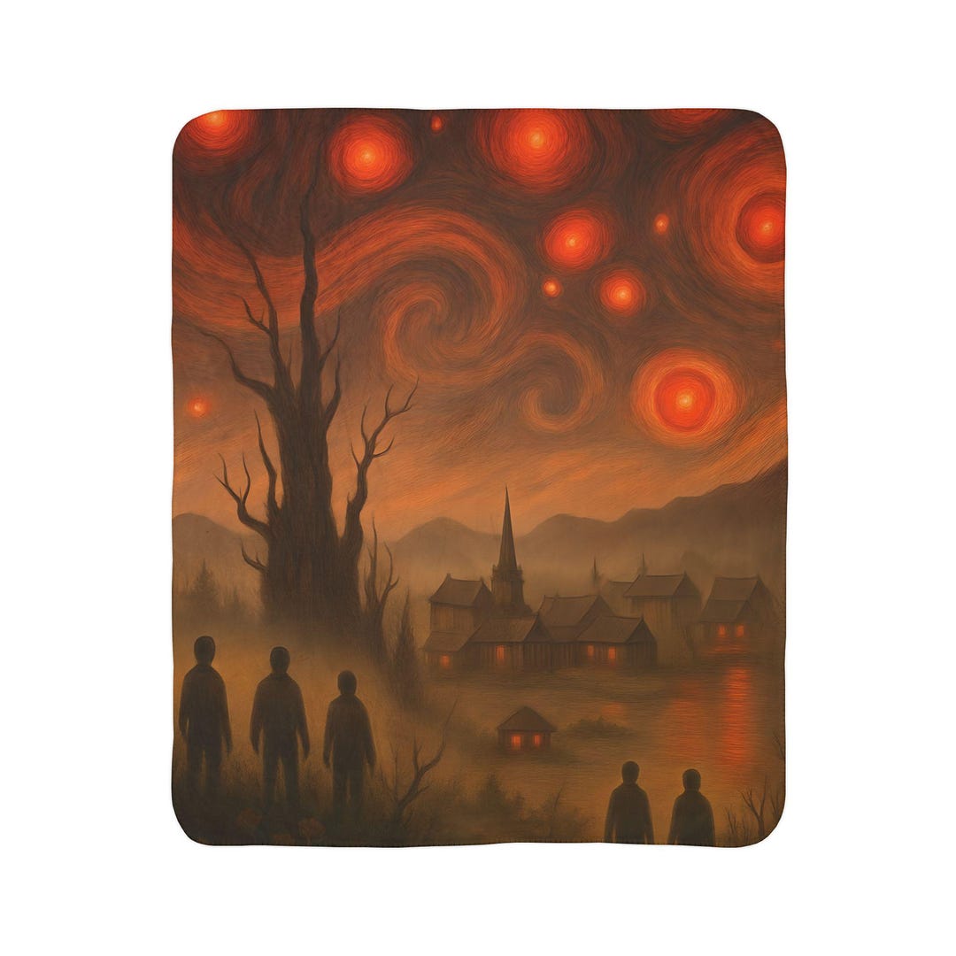 Van Gogh Stranger Things Dreamscape Fleece Sherpa Blanket, Cozy Gift ...